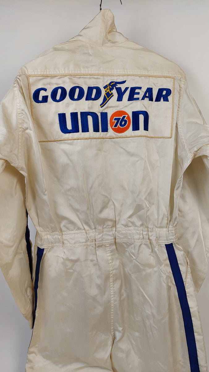 Johnny Rutherford's Goodyear Union 76 Racemark Uniform NASCAR tire tes ...
