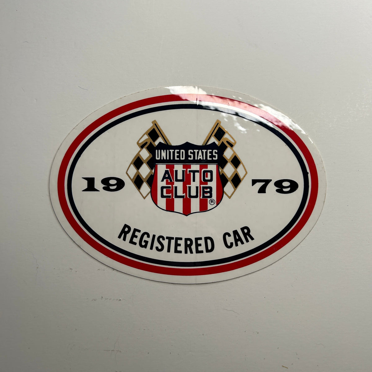 Original USAC United States Auto Club 1979 Registered Car Oval Decal ...