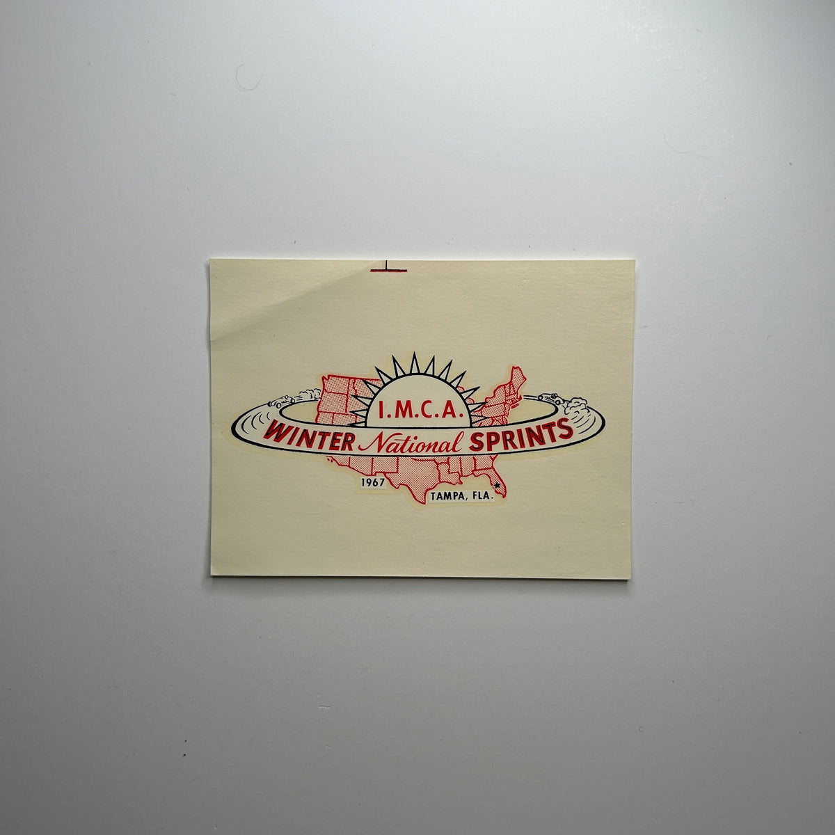 Original 1967 IMCA Winter National Sprints Tampa Waterslide Decal ...