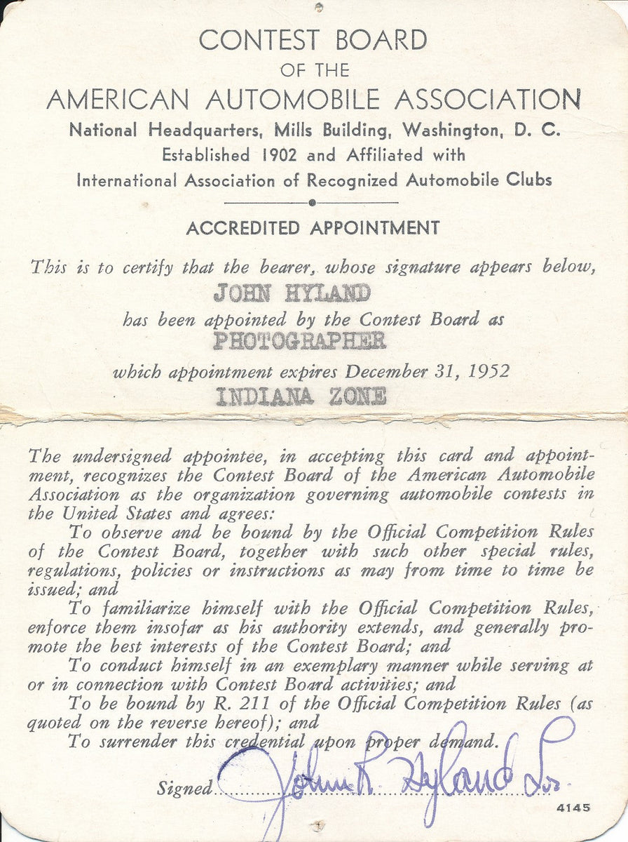 1952 AAA American Automobile Association Photographer John R. Hyland C ...